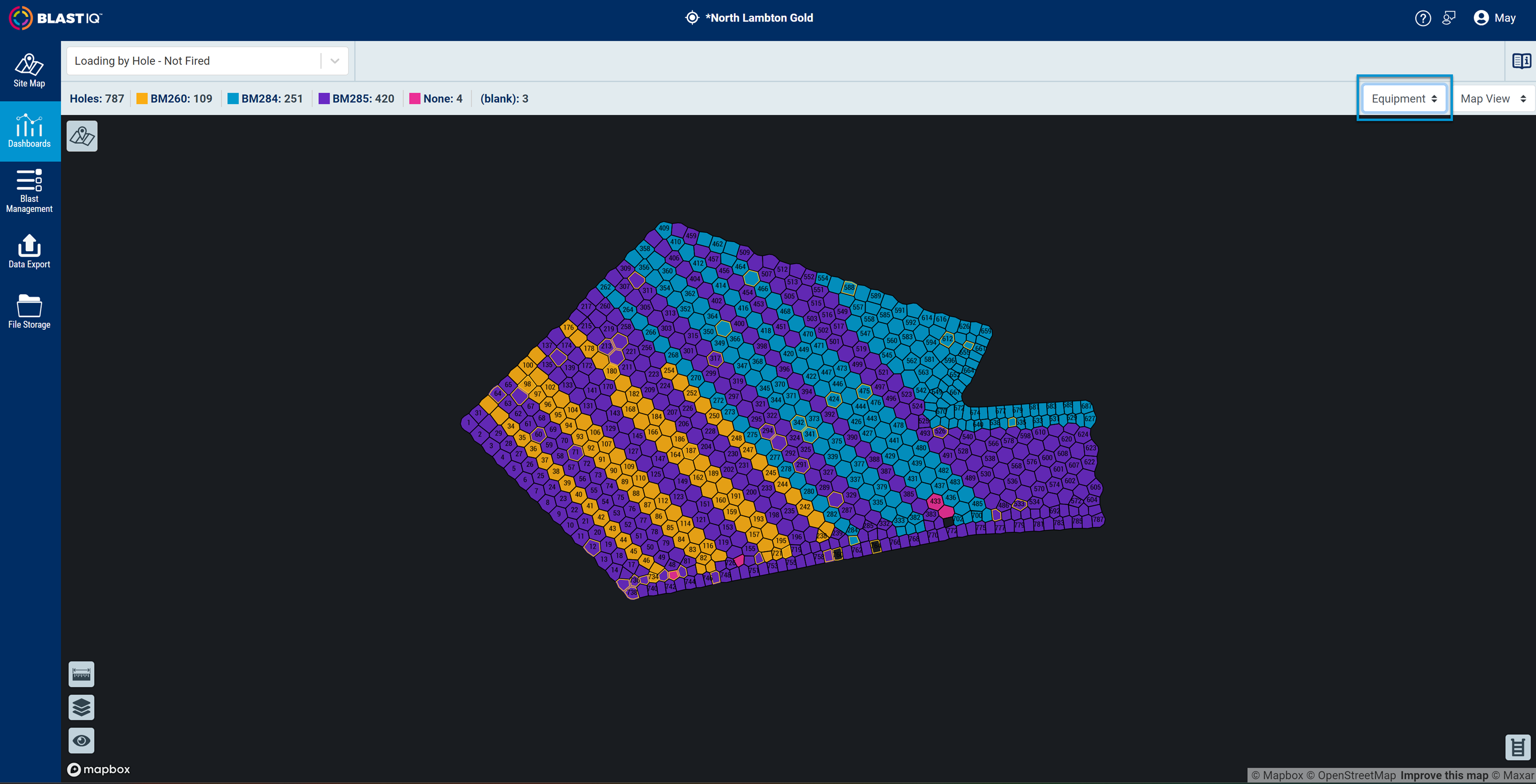 BlastIQ™ Insights - Loading by Hole – Orica