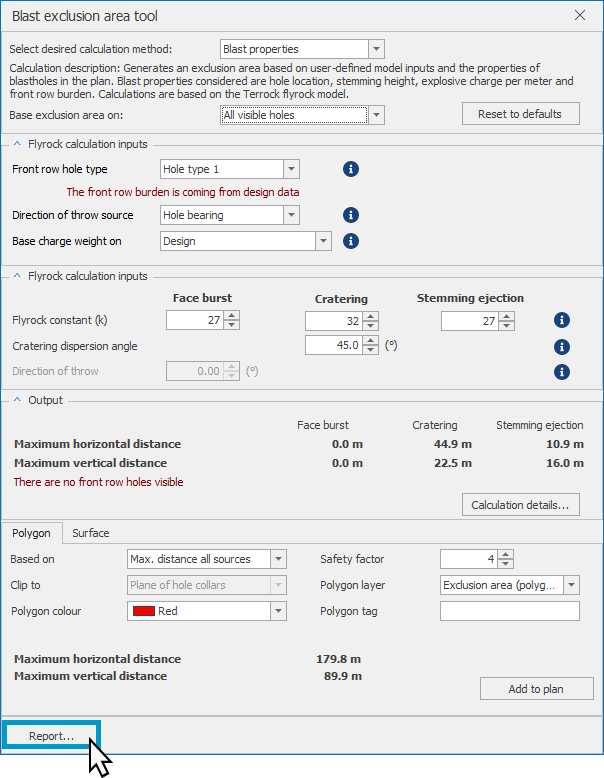 Exclusion Area Tool Report – Orica