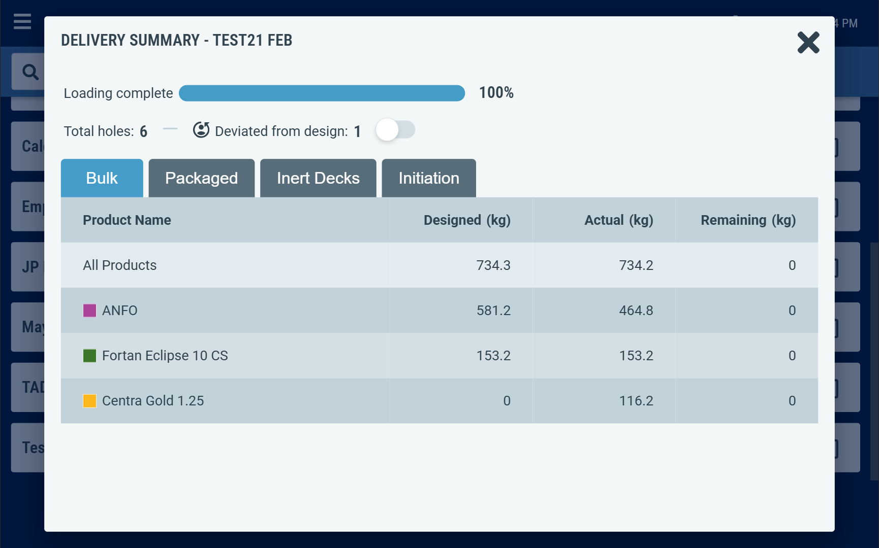 BlastIQ™ Mobile - Delivery Summary – Orica